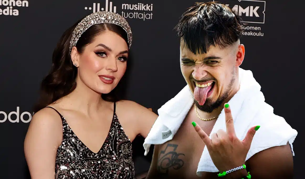 Rita Behm ja Käärijä viihtyivät läheisissä tunnelmissa Rovaniemellä ...